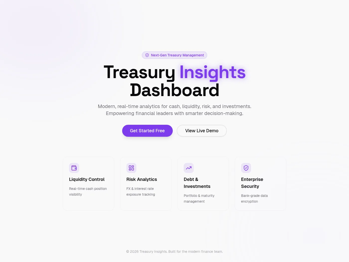 Treasury Insights Dashboard