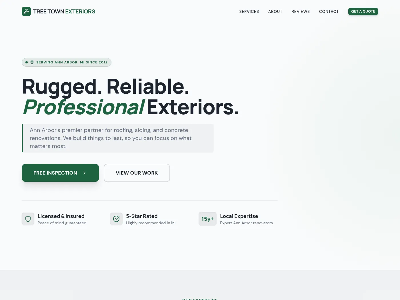 Tree Town Exteriors Site