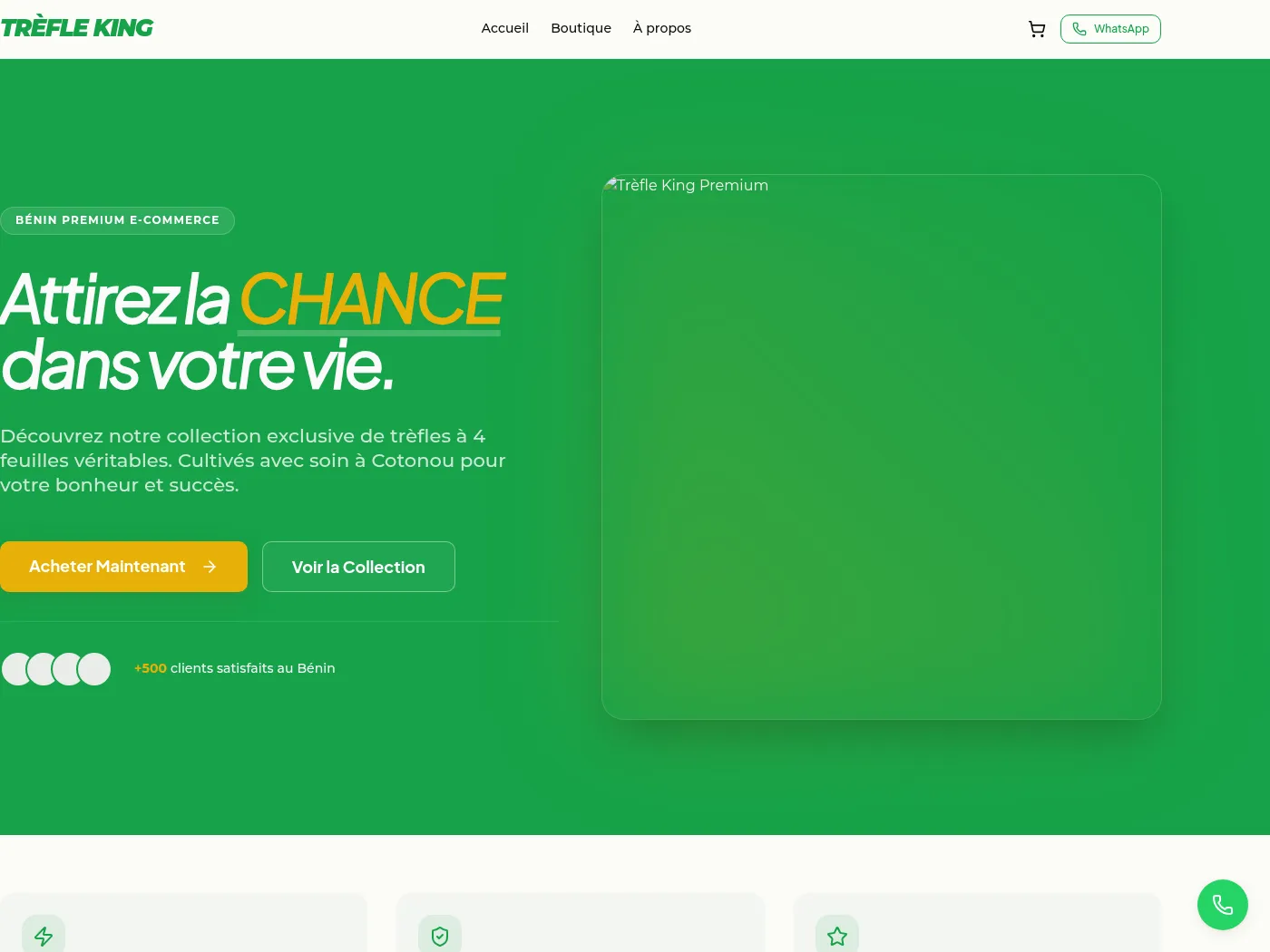 Trèfle King E-Commerce