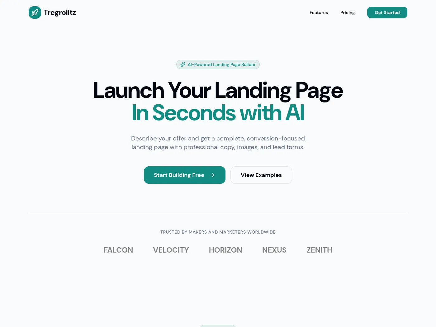 Tregrolitz AI Landing Pages
