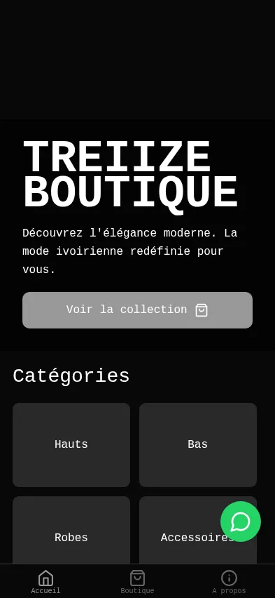 TREIIZE Boutique Webshop