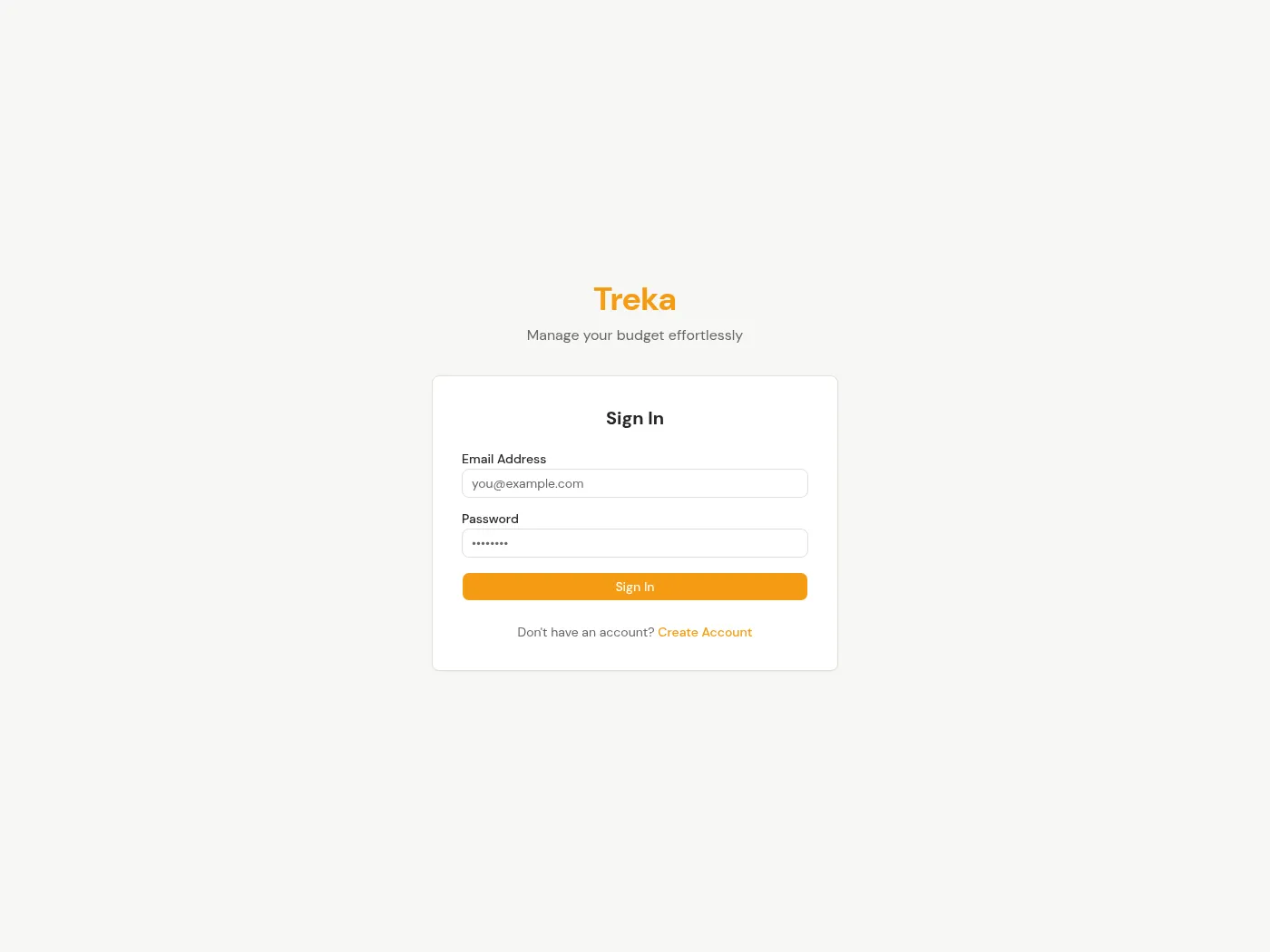 Treka Budget Manager