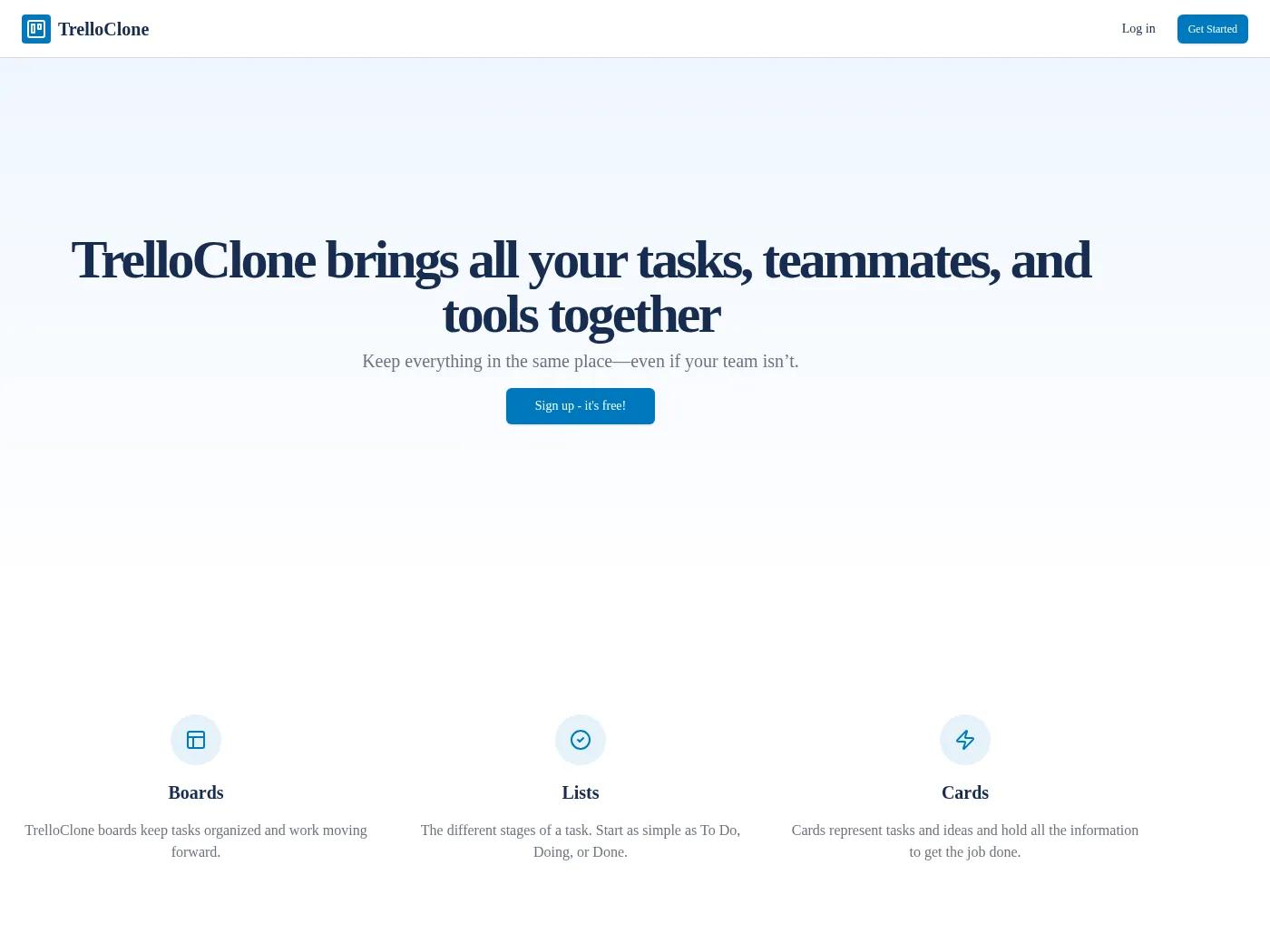 Trello Clone Board