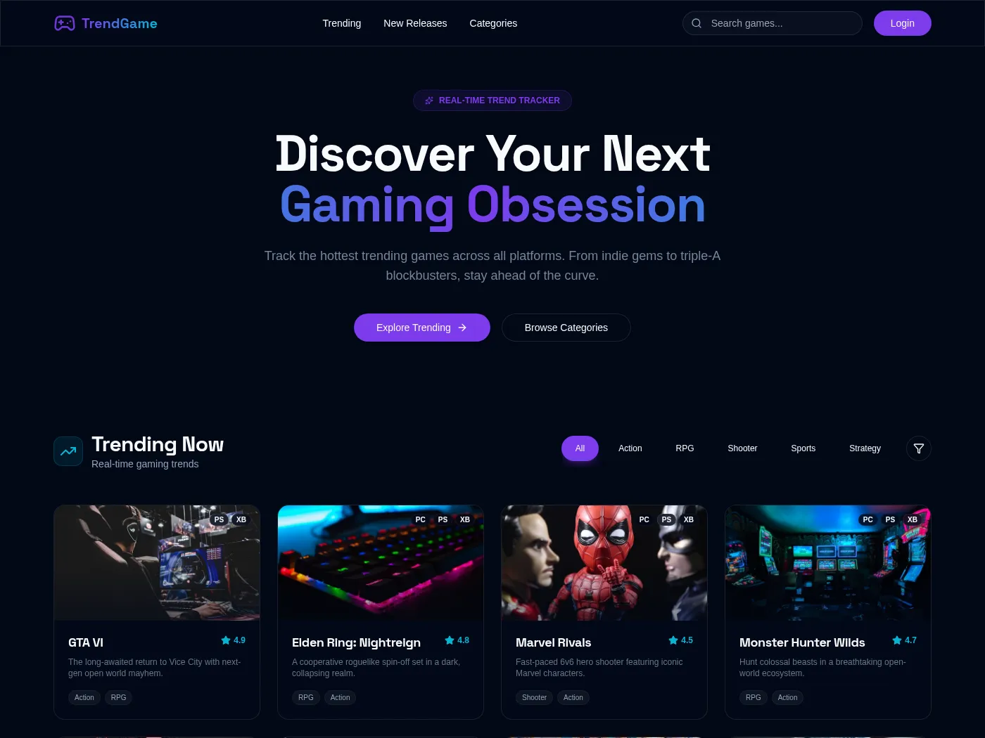 Trend Game Finder