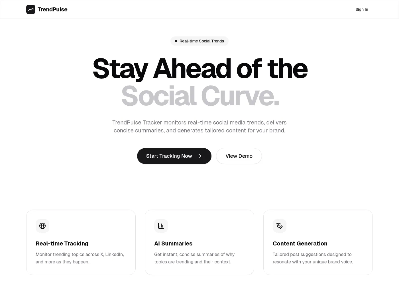 TrendPulse Tracker