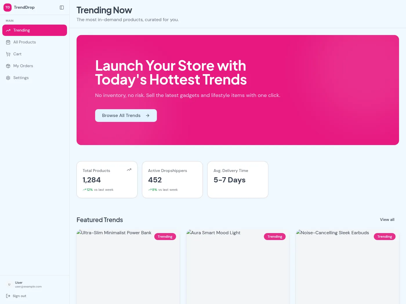TrendDrop E-commerce