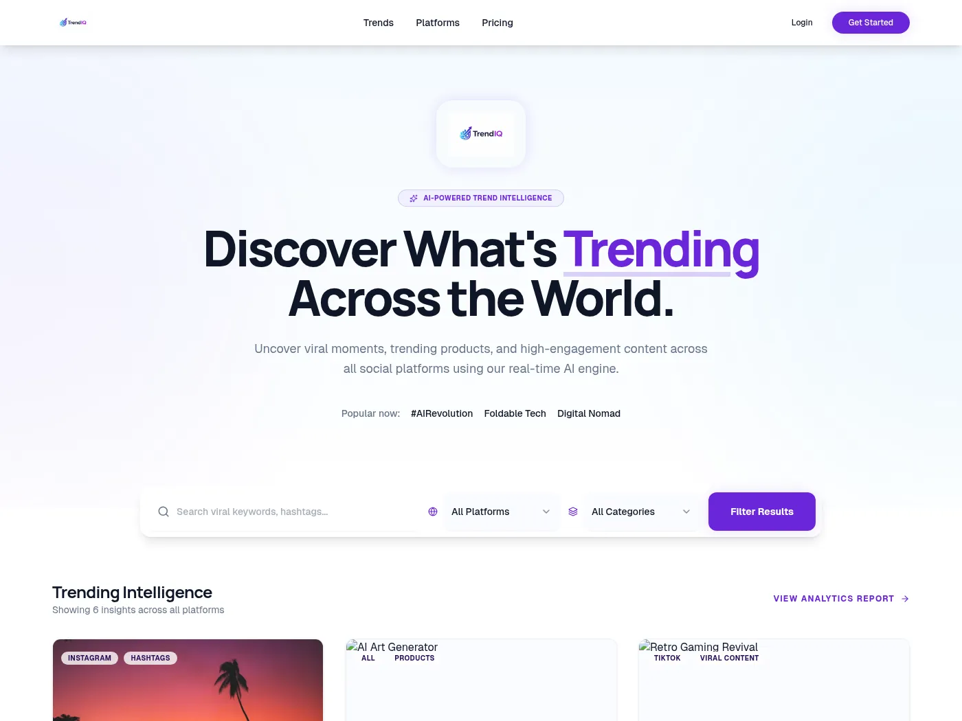 TrendyPulse Web App
