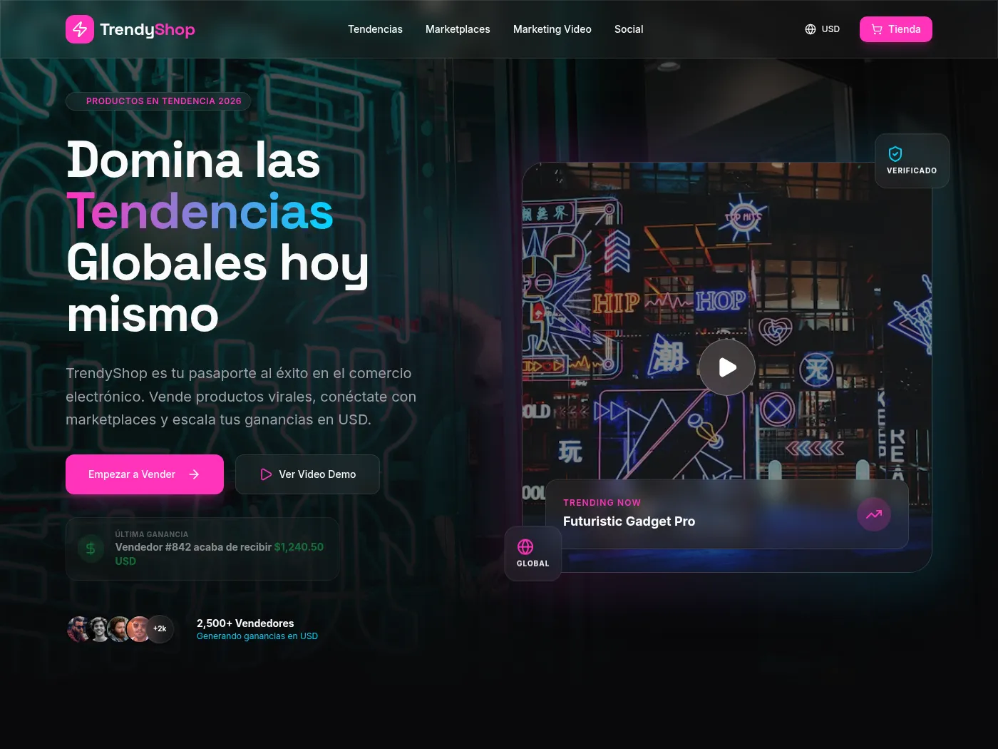 TrendyShop Landing Page
