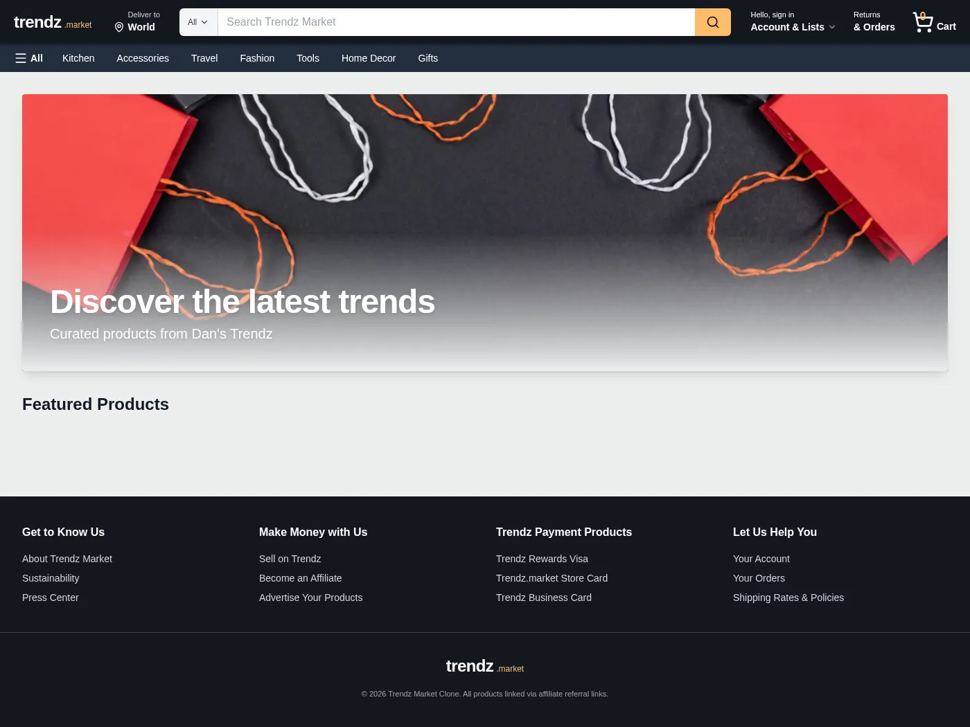 Trendz Marketplace Clone