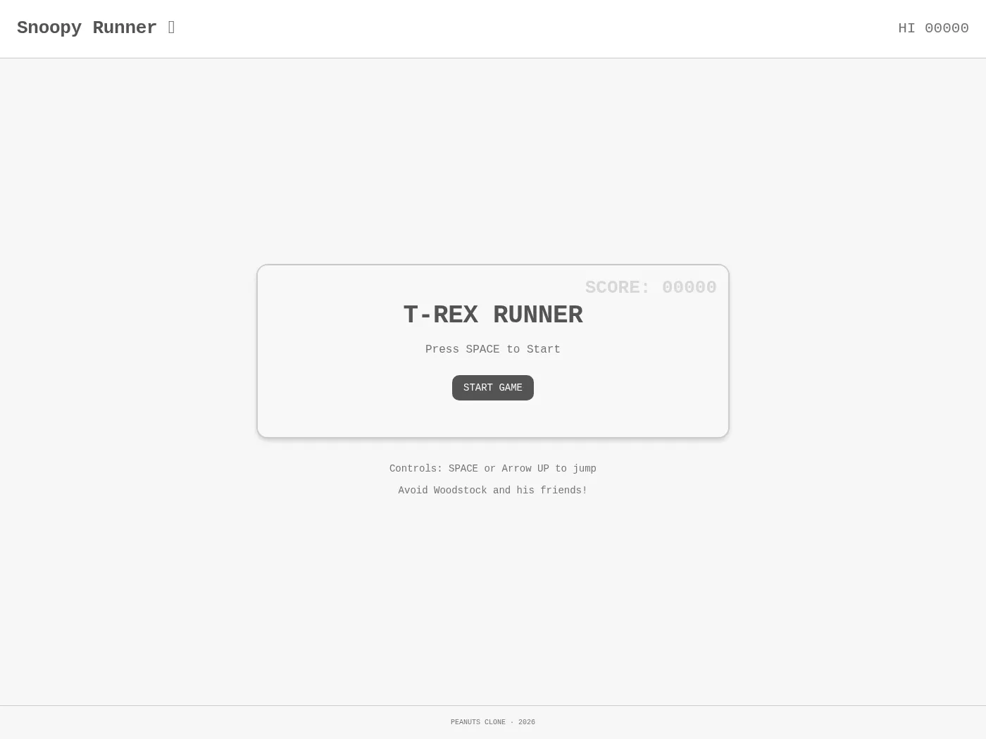 T-Rex Runner Clone