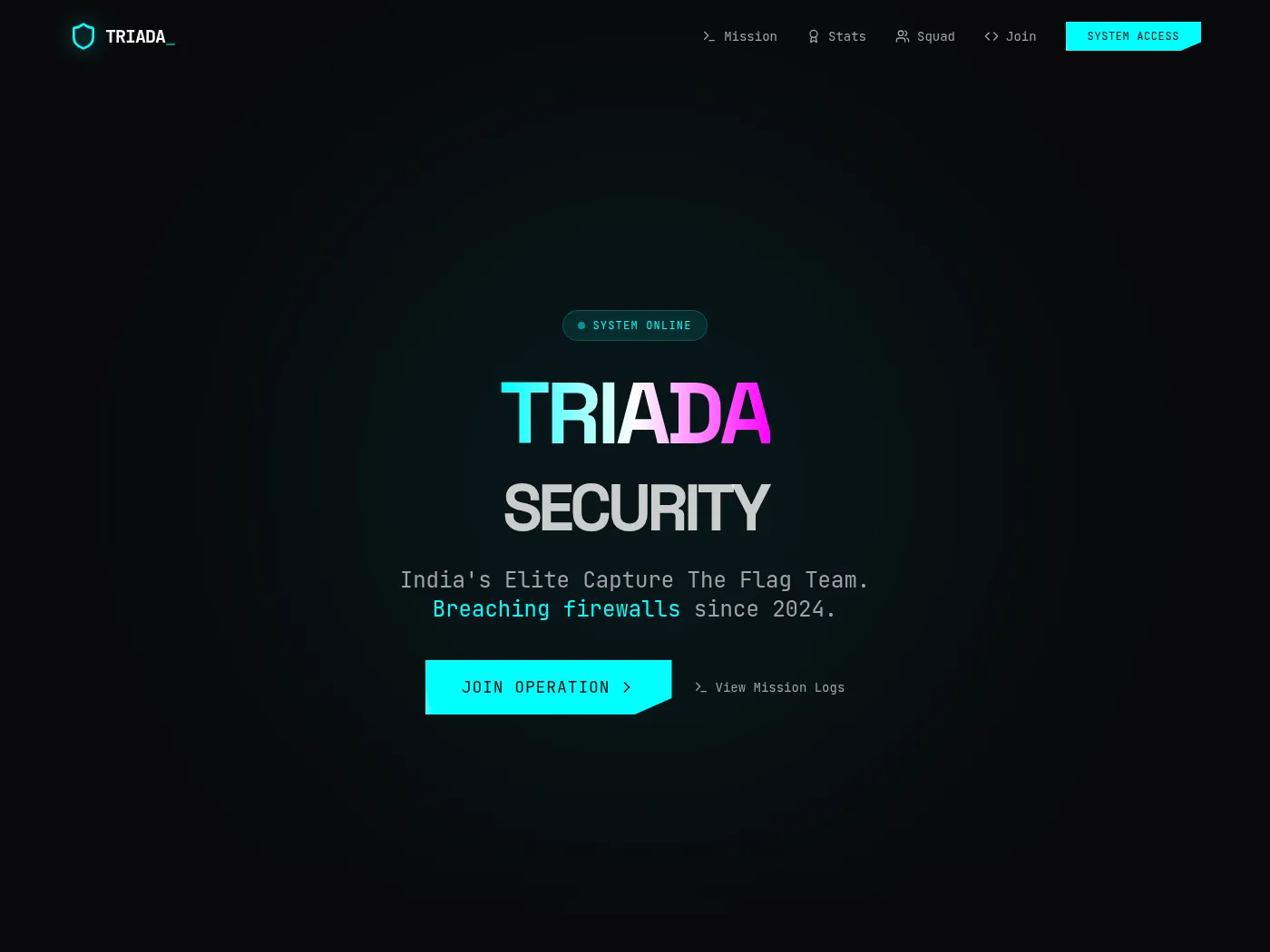 Triada Cyber CTF Portal