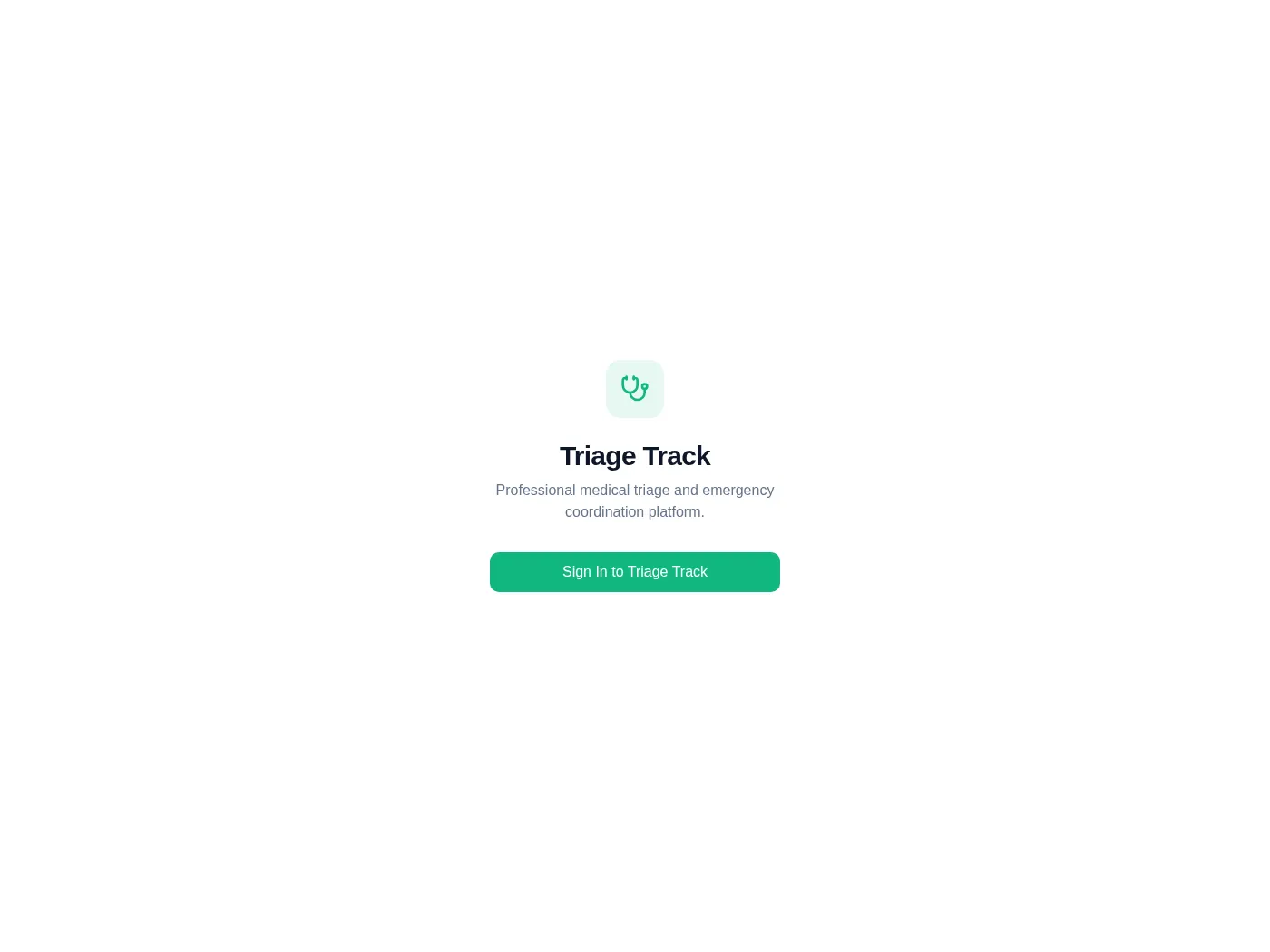 Triage Track Web App