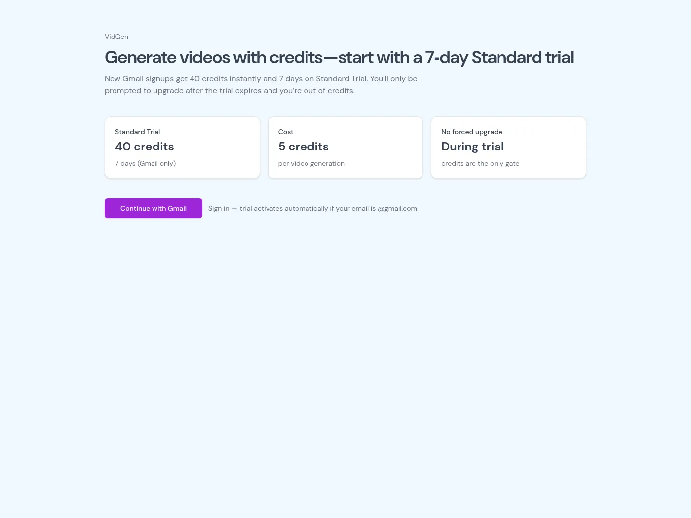 VidGen 7-Day Trial Update