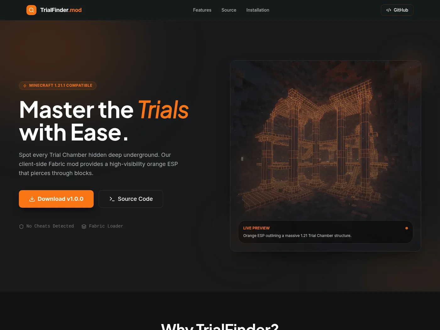 Trial Chamber Finder Mod
