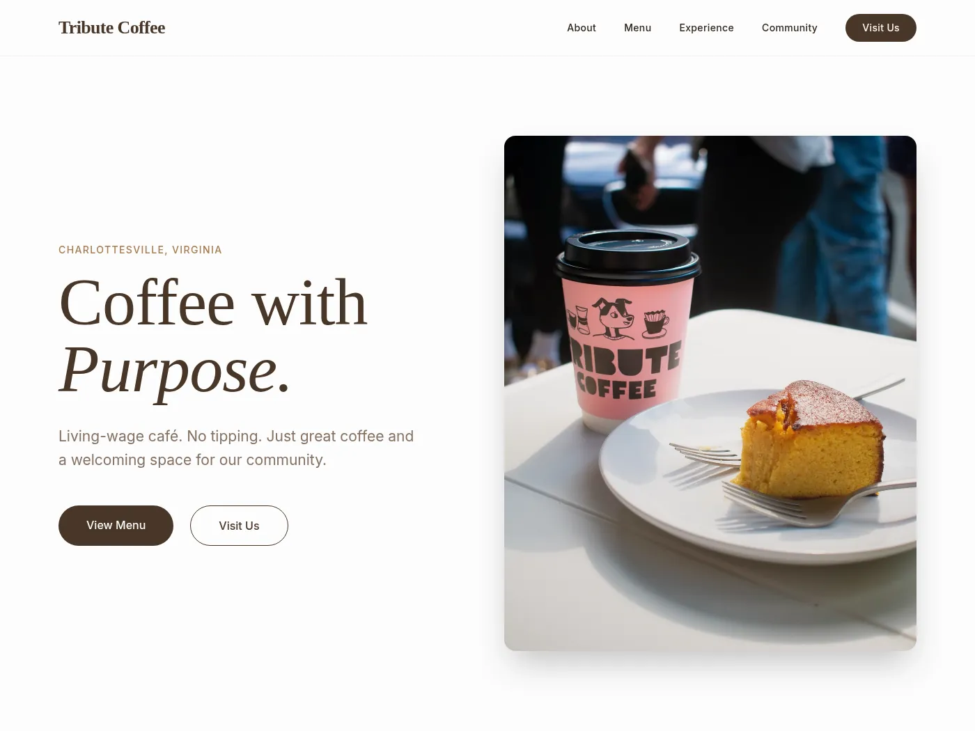 Tribute Coffee Site
