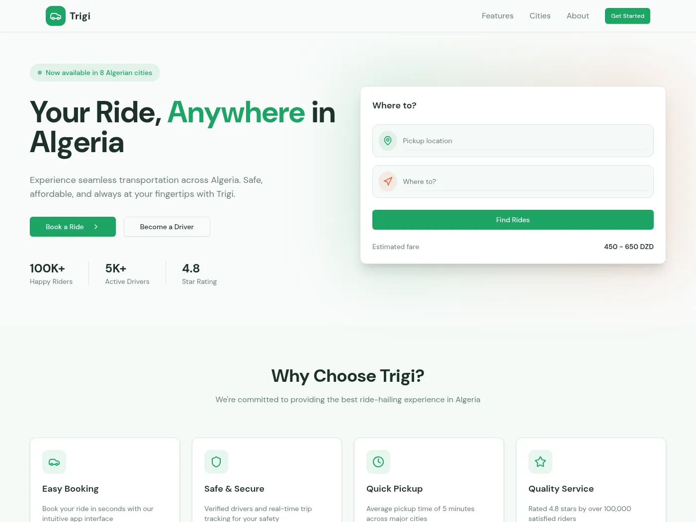Trigi Ride App
