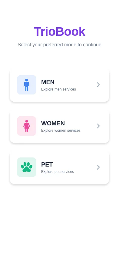 TrioBook Marketplace App
