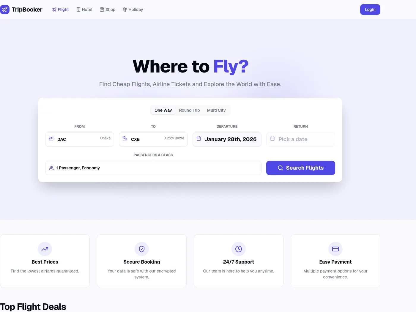 Trip Booker Portal