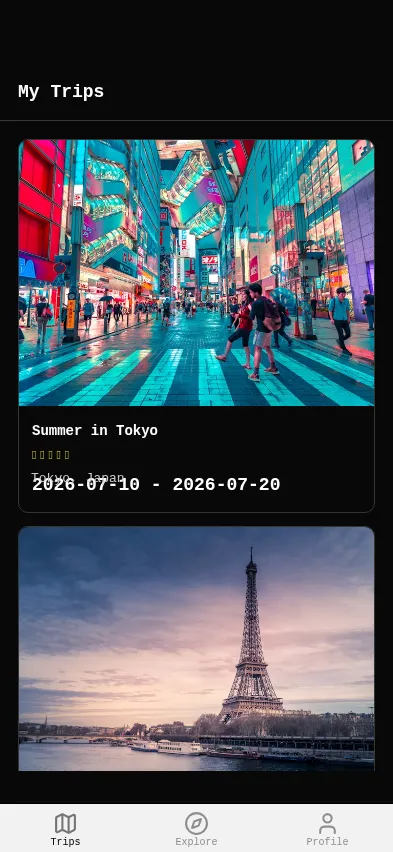 Trip Plan Dashboard