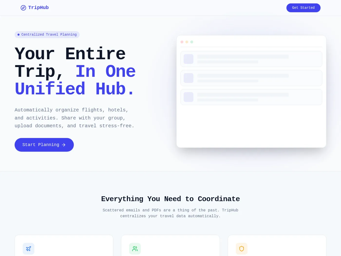 TripHub Dashboard