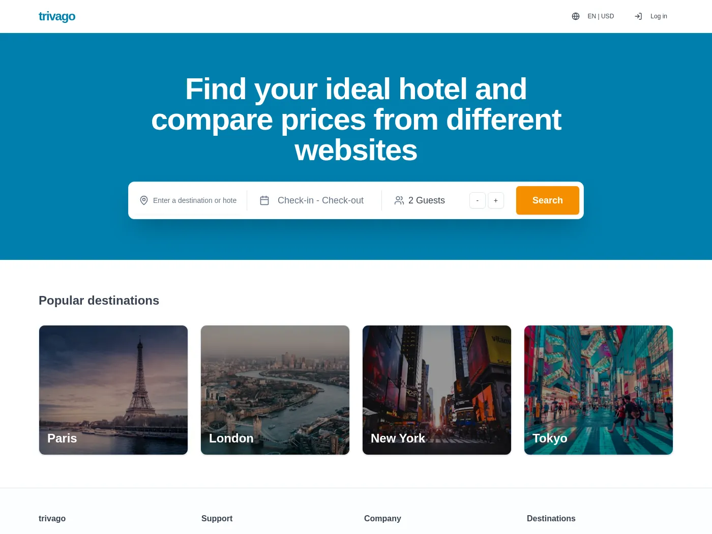 Trivago Clone