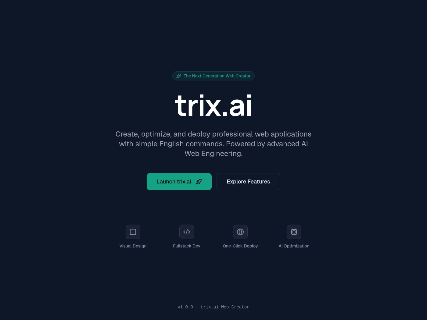 trix.ai Web Creator