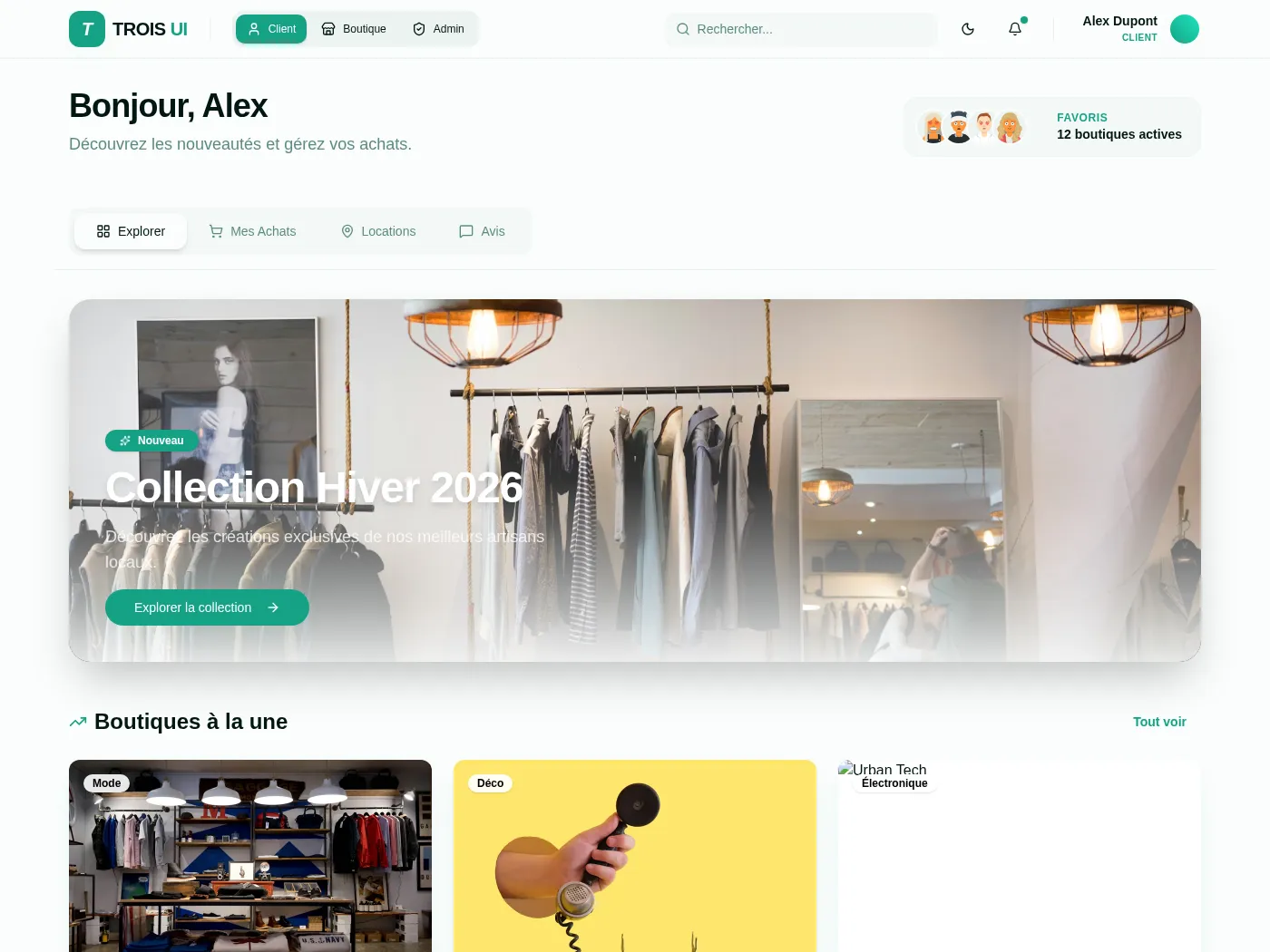 Trois Profile UI Kit