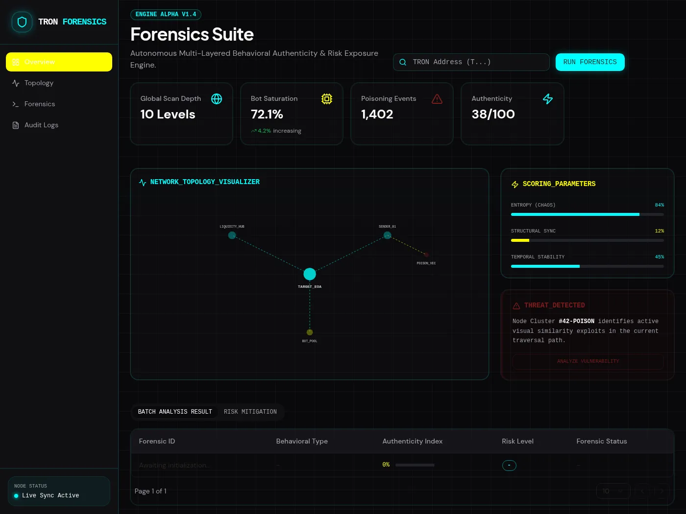Tron Forensics Engine