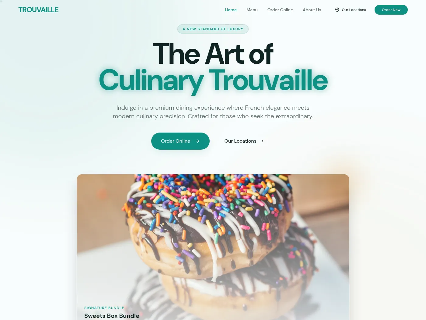 Trouvaille Luxe Landing