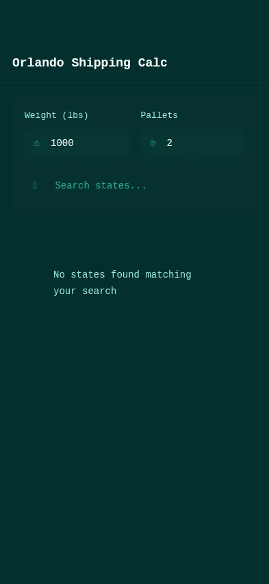 Truck Shipping Calculator