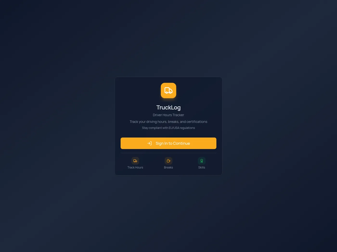 Truck Driver Log App