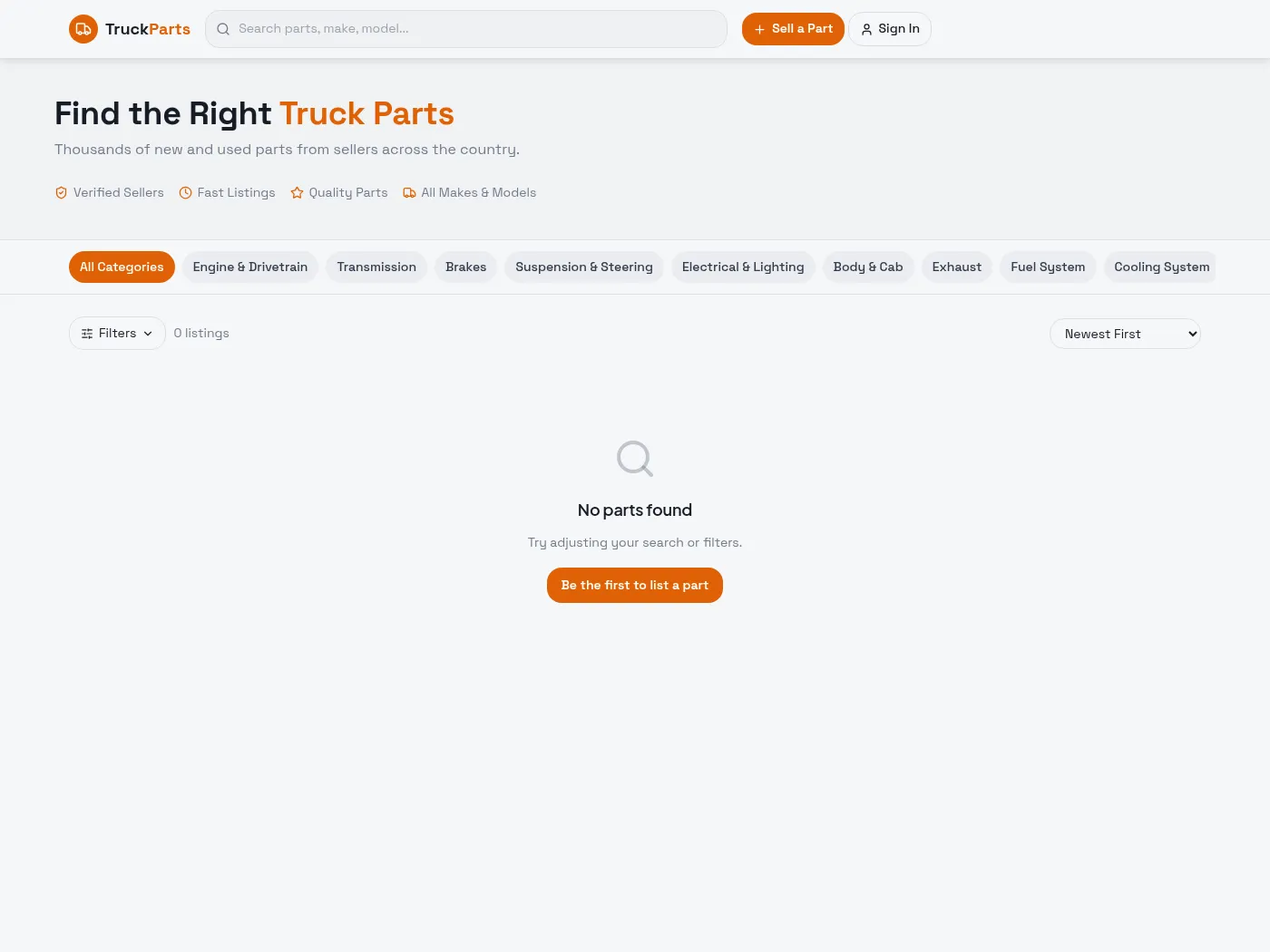 Truck Parts Marketplace