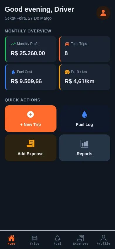 TruckerGo UX Mobile App