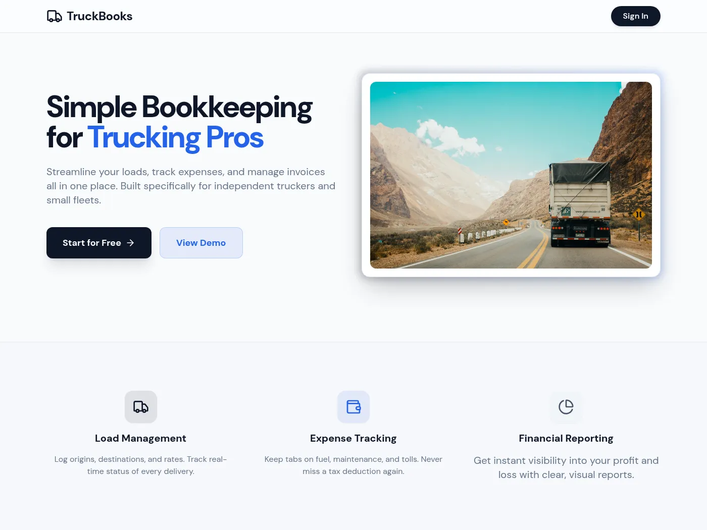 TruckBooks Tracker