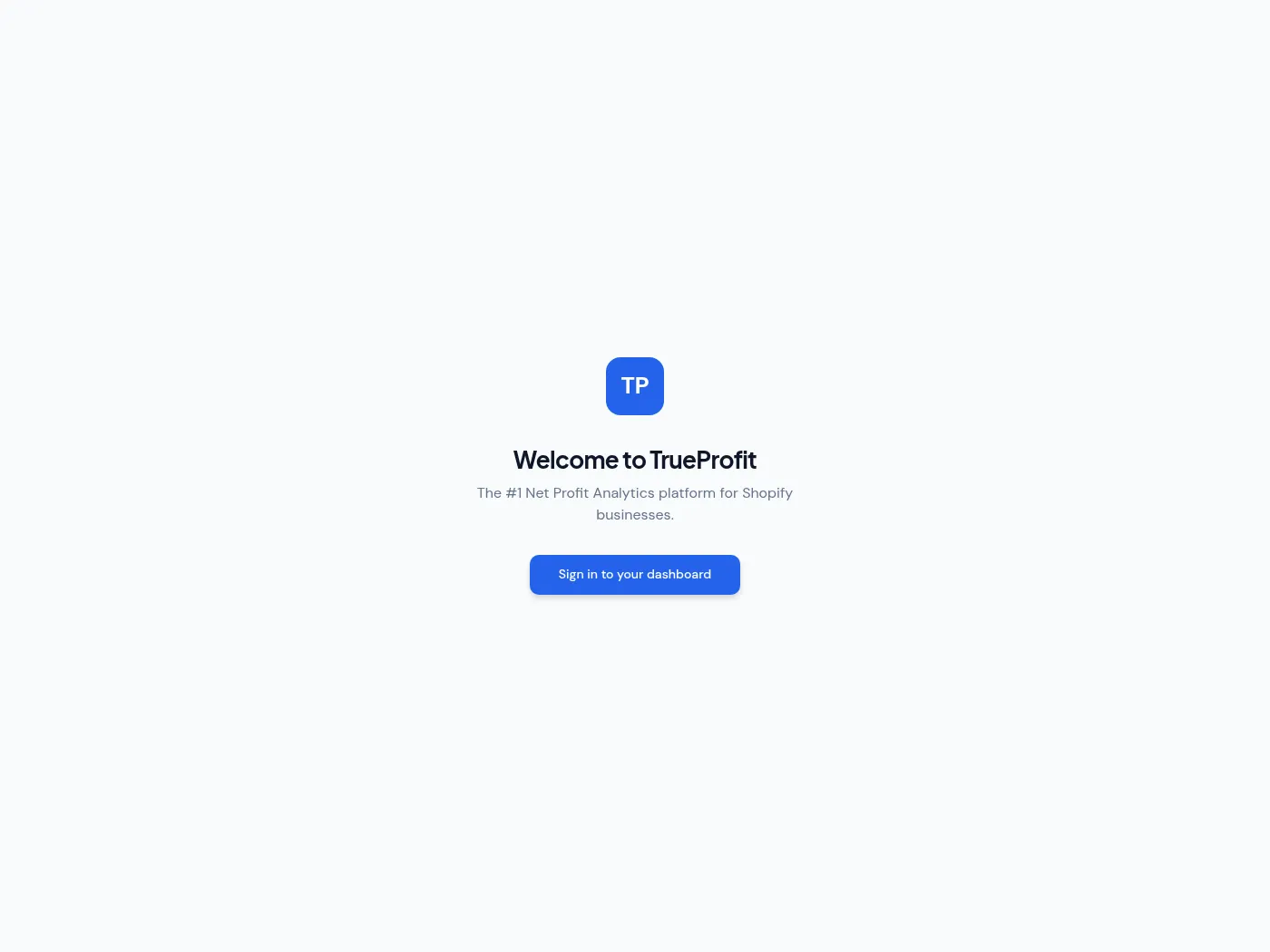 TrueProfit Dashboard Clone
