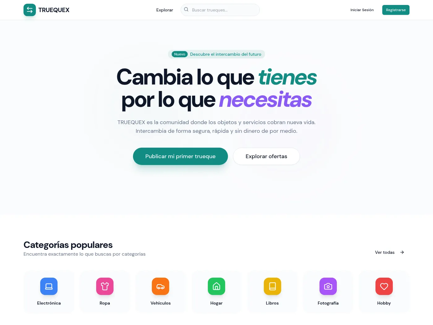 TRUEQUEX Barter Platform