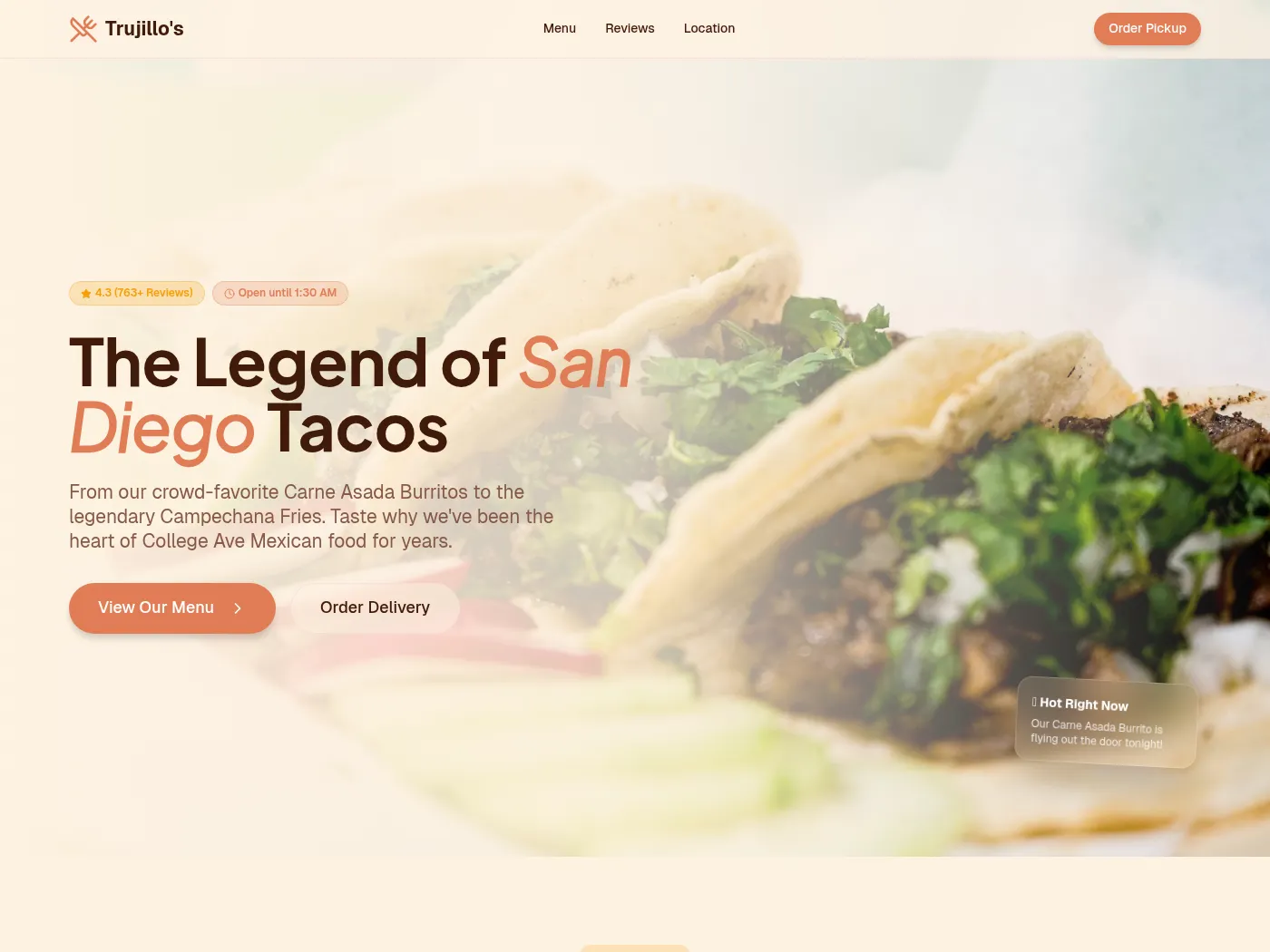 Trujillo's Taco Shop Web