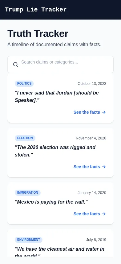 Trump Lie Tracker