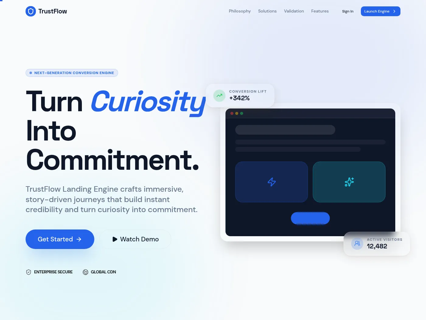 TrustFlow Landing Engine