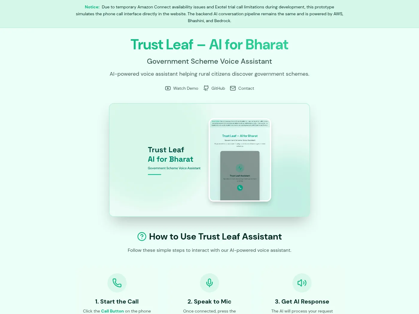 Trust Leaf Call Sim