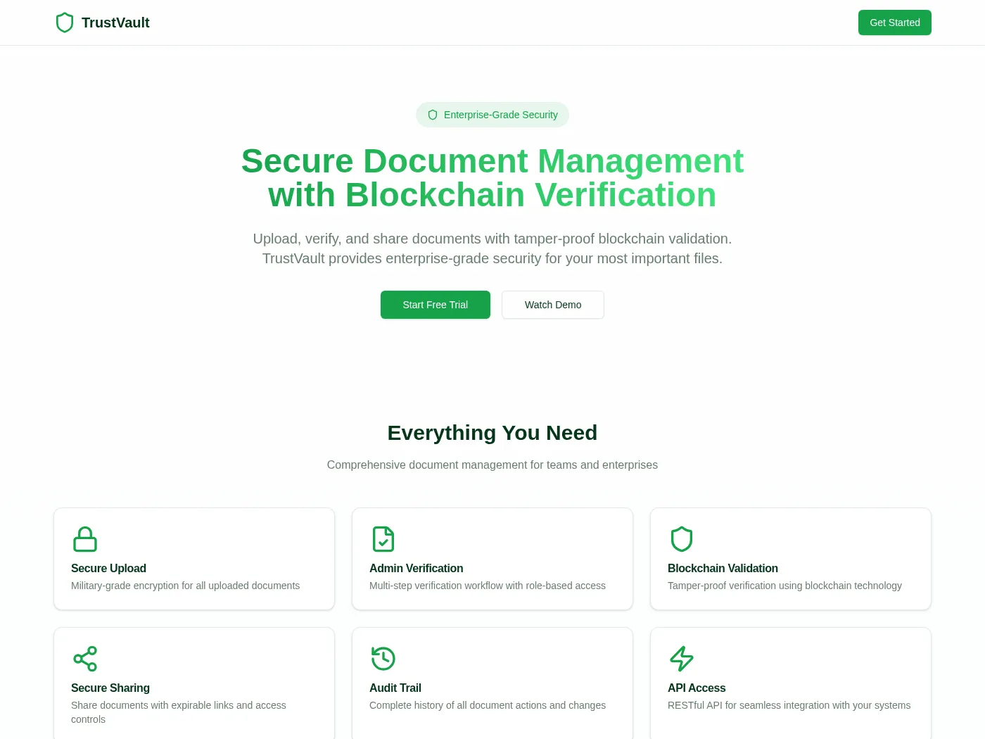 TrustVault SaaS Platform