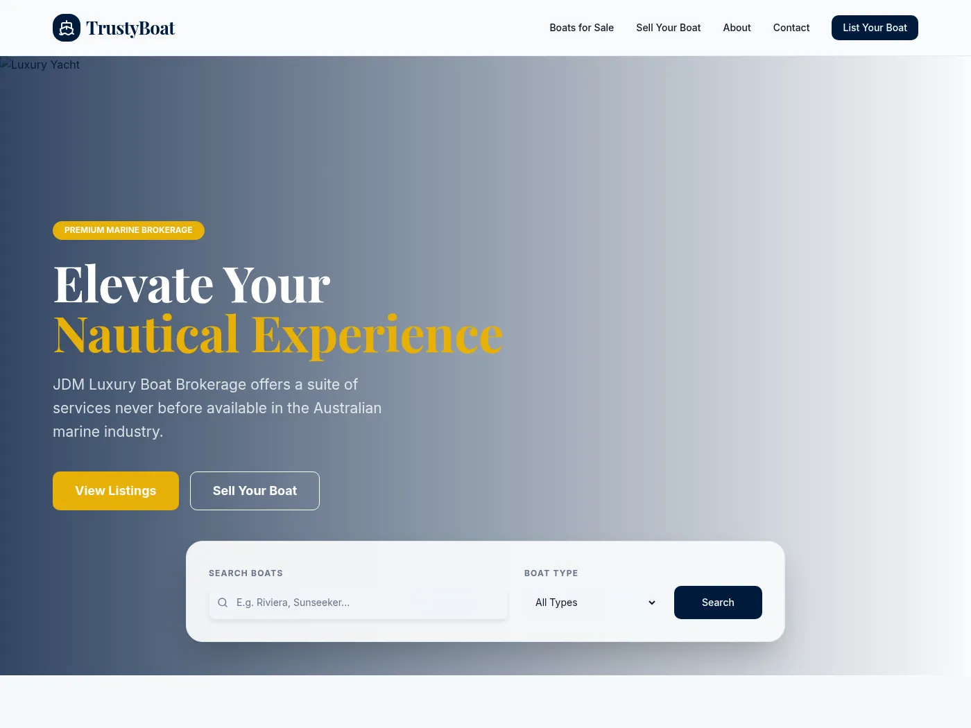 TrustyBoat Brokerage Site