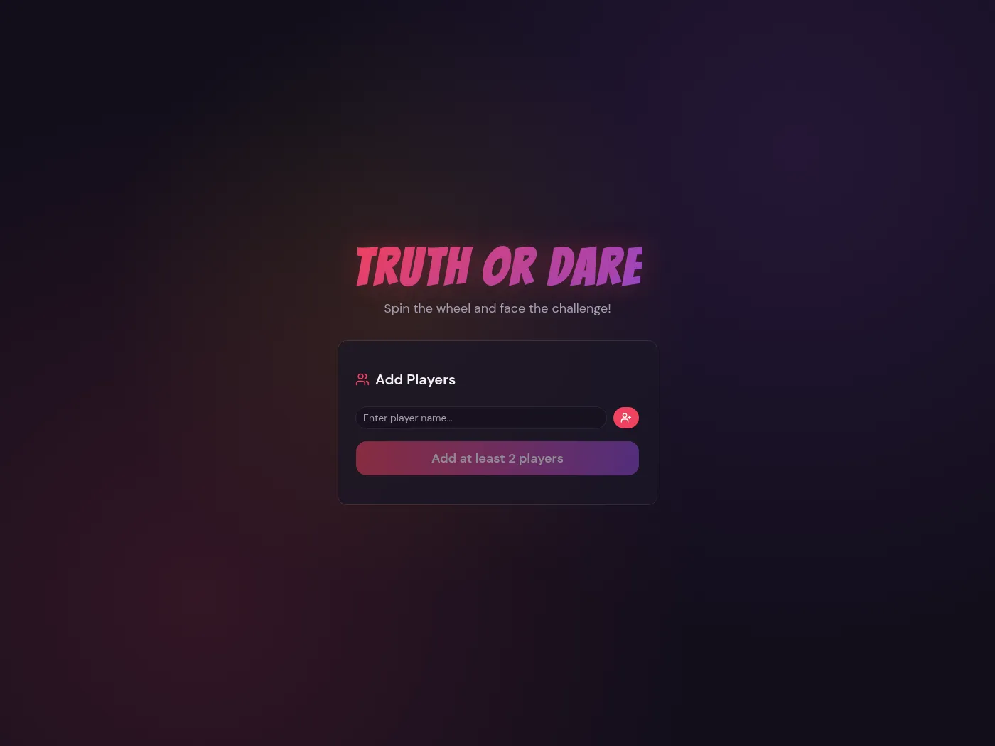 Spin Truth or Dare