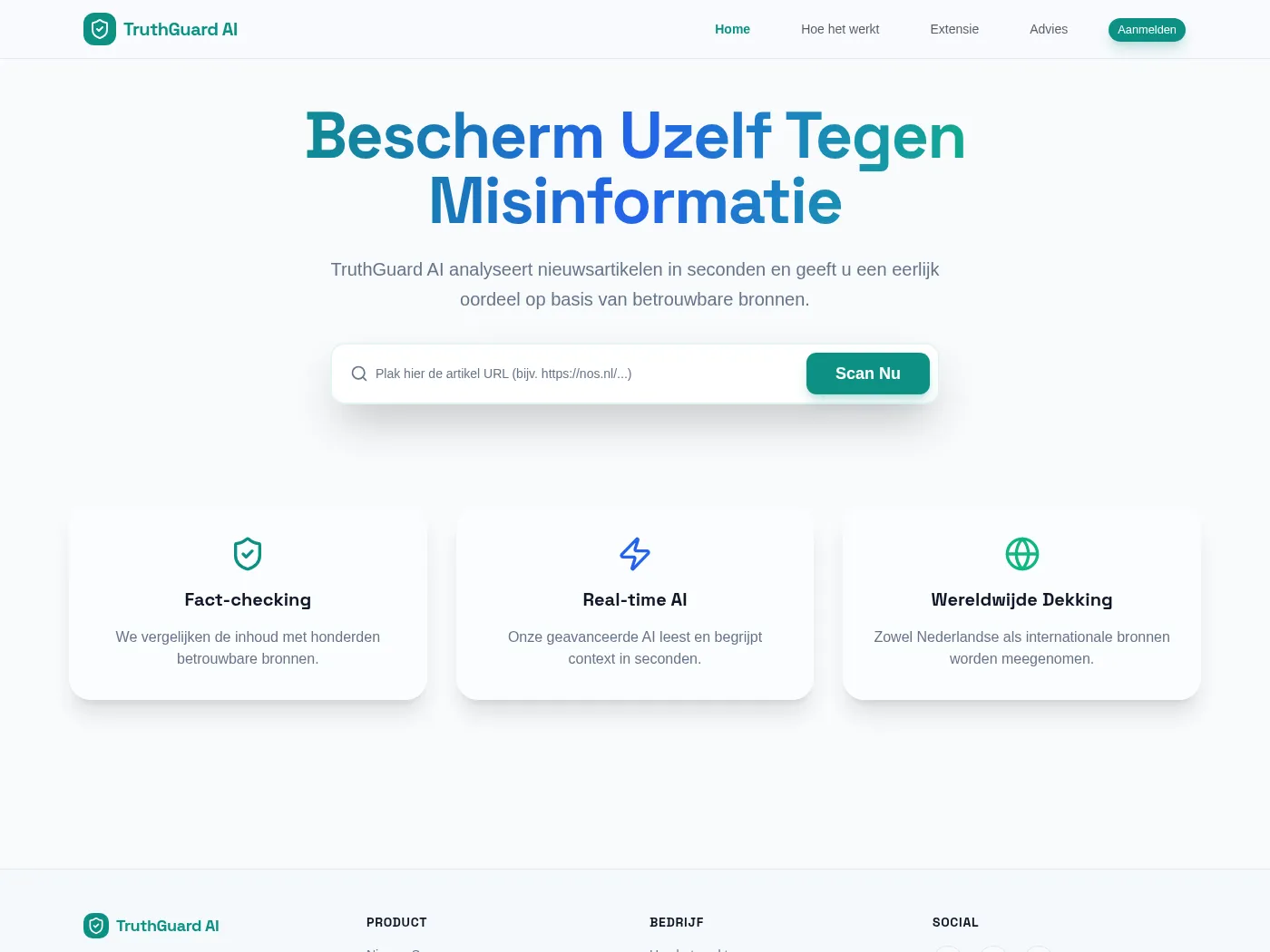 TruthGuard AI Website