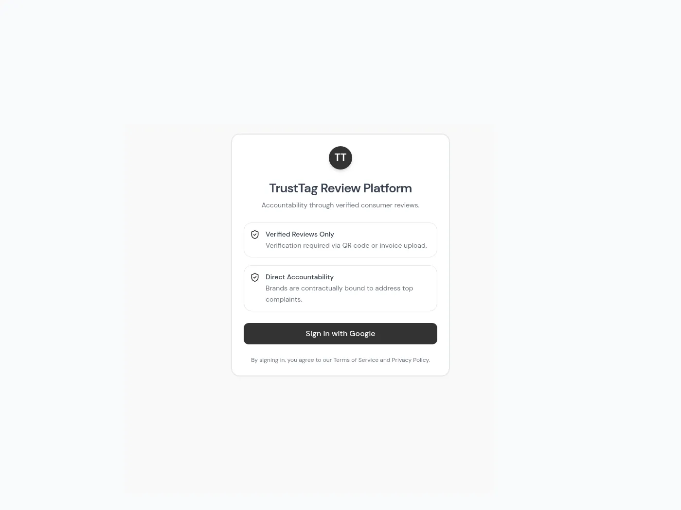 TrustTag Review Platform