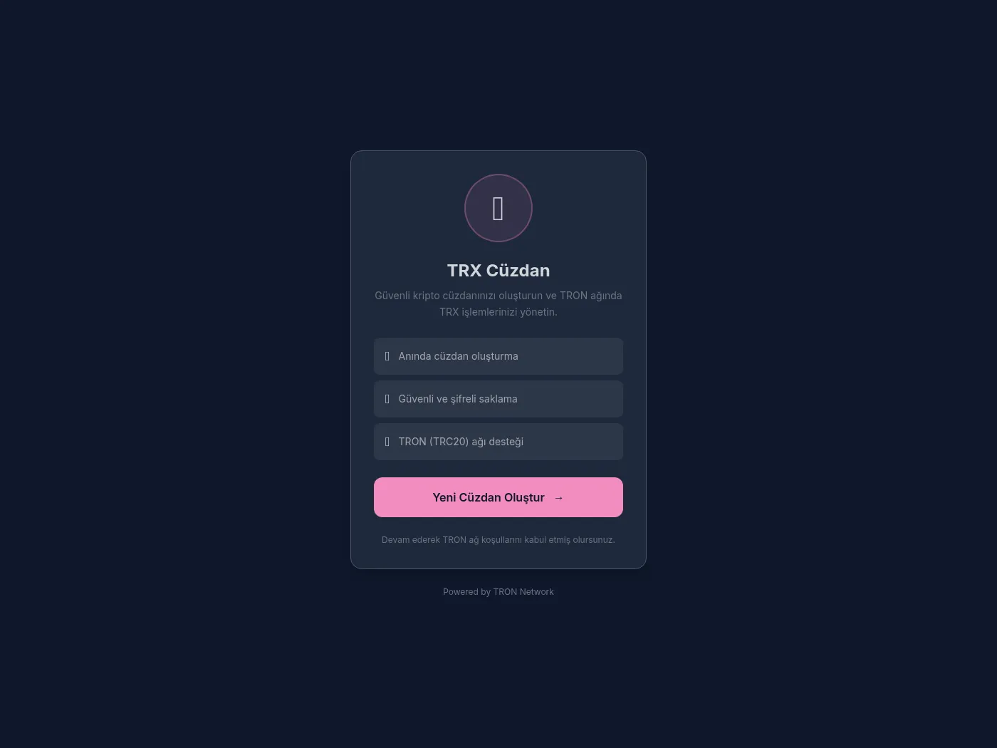 TRX Wallet Telegram Bot