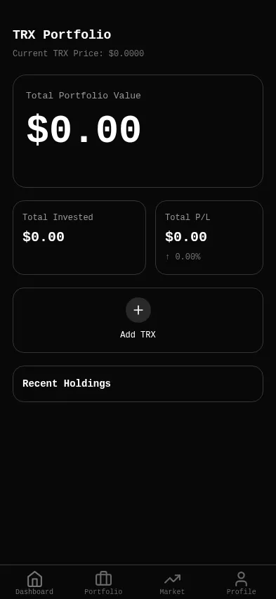 TRX Portfolio Tracker