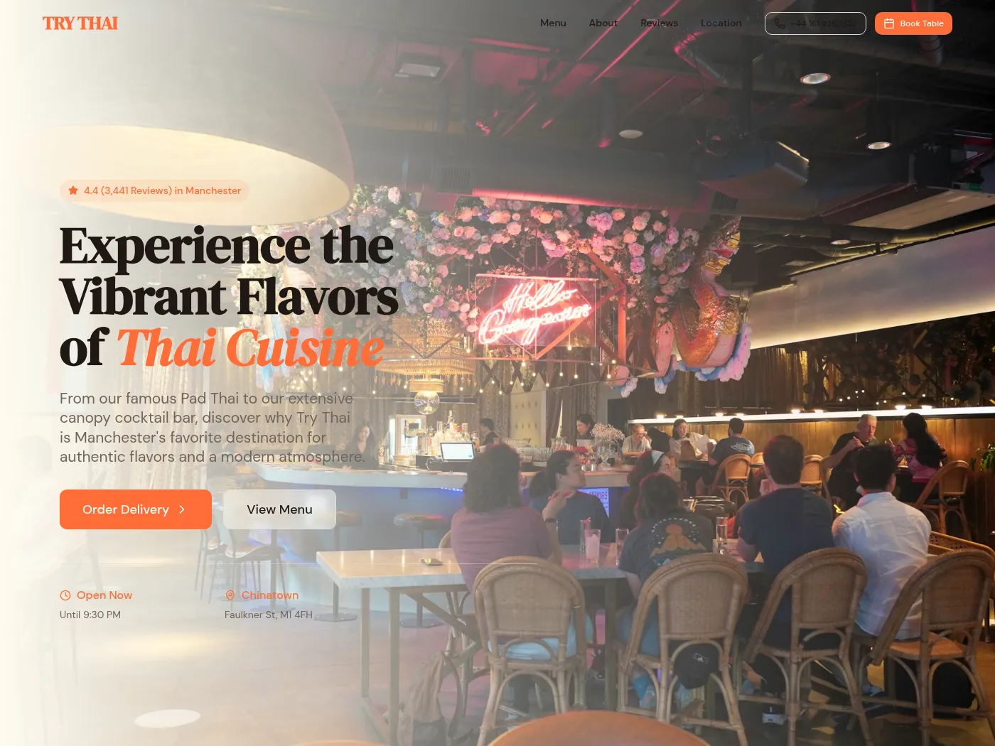 Try Thai Landing Page