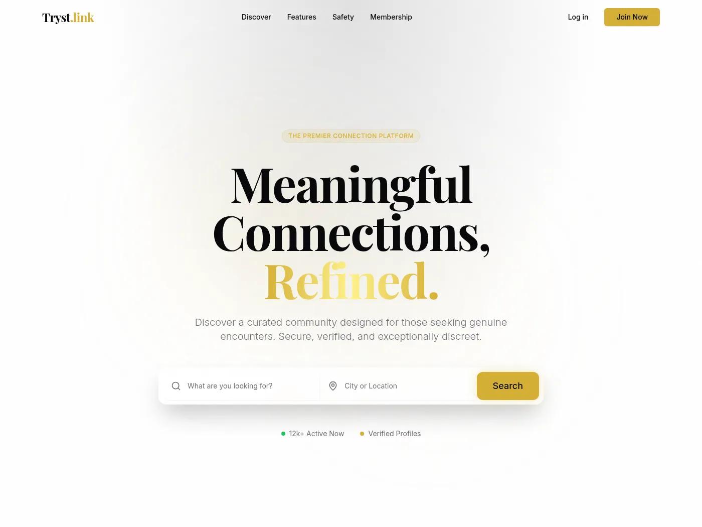 Tryst Link Homepage