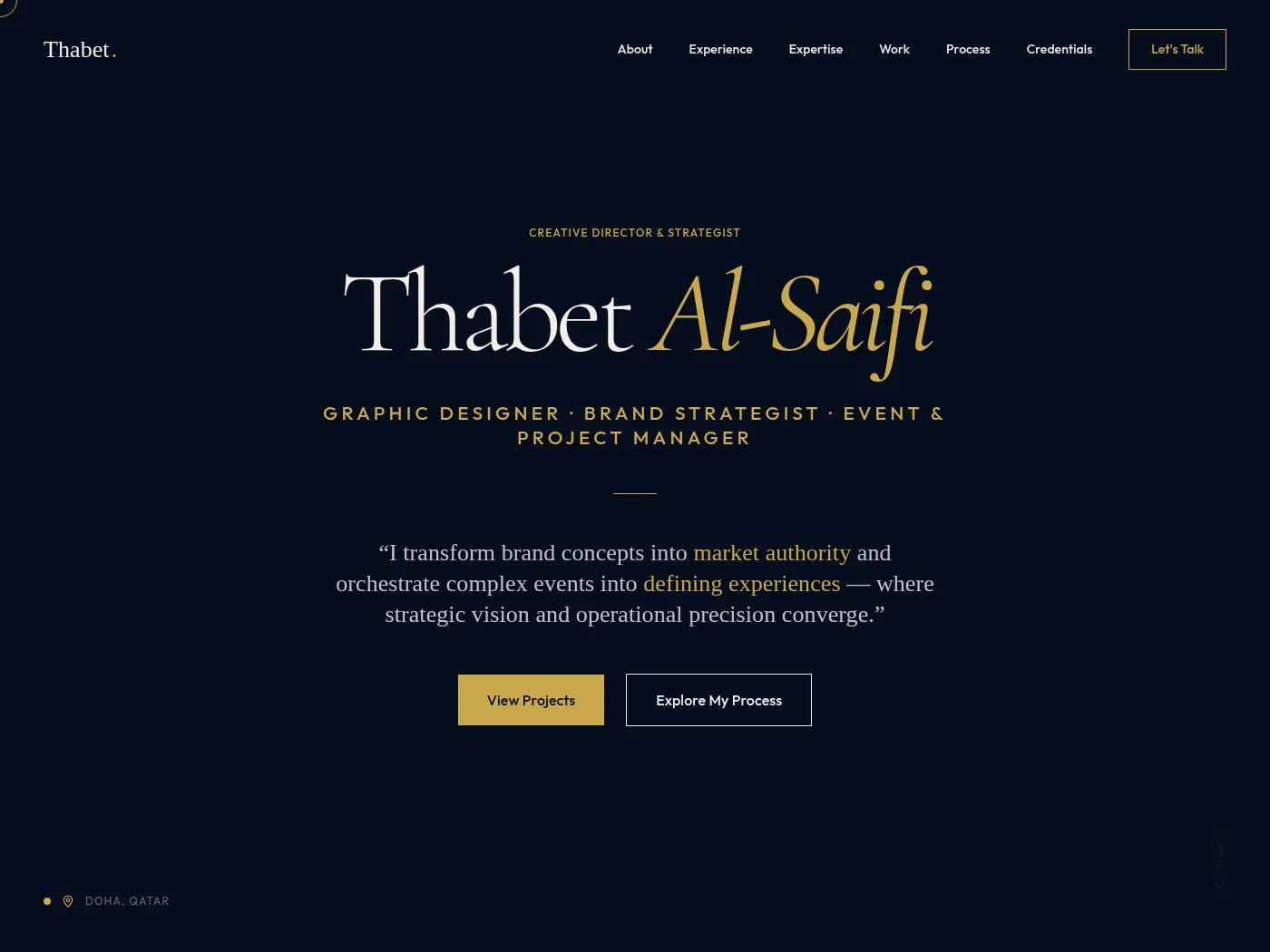 Thabet Al-Saifi Interactive Portfolio